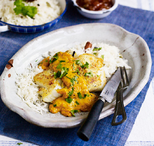 Roast cod with coconut curry sauce | Pocketmags Discover